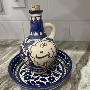 Palestine Pottery 7 Pieces Divided Serving Plate 14 Inch Handmade ...
