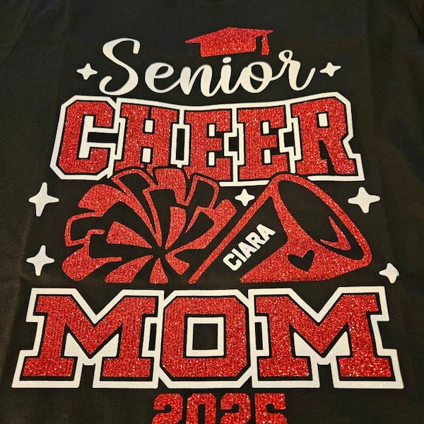 Glitter Senior Cheer Mom Shirt 2026,glitter Senior Cheer Mom 2026 Shirt ...