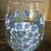 Handcrafted Lavender Painted Wine Glass Minimalist Design Gift for Her ...