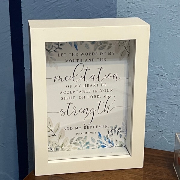 Psalm 19 14, May the Words of My Mouth, Psalms Wall Art, Watercolor ...