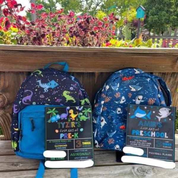 Editable First Day of Pre-k Sign, Dinosaur First Day of Pre-k ...