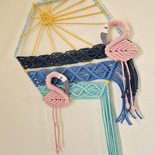 BEGINNER LEVEL / Macrame Animal Tutorial / Learn Macrame / Macrame Flamingo Pattern / Diy ...