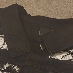 Skeleton Back Patch Black Metal Back Patch, Goth Backpatch, Death ...