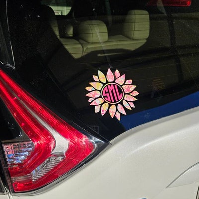 Lilly Inspired Floral Vinyl Decal Monogram Sticker Personalized Preppy ...