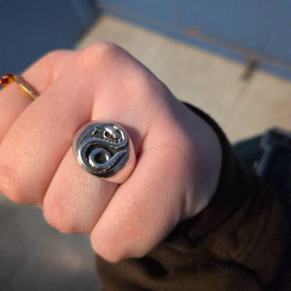 Draco Malfoy Ring, Metal Snake Ring, Slytherin Snake Shape Ring ...