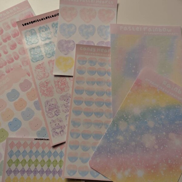 Printable Memo Sheets Christmas Bunny / Cute Pretty Deco Pastel Polco ...