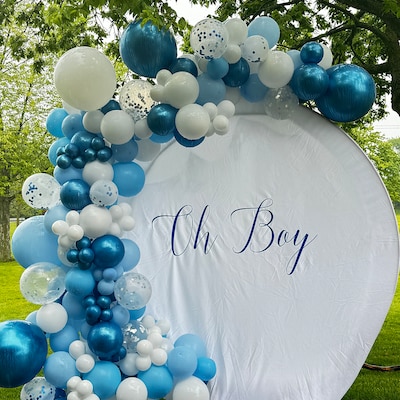 Oh Boy Baby Shower Decal, Balloon Arch Decoration, Party Arch Decal ...