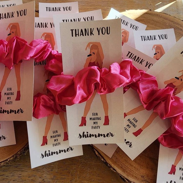 Printable Scrunchie Card Par-tay Favor T Swift Eras Party Theme Purple ...
