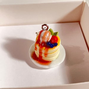 Soufflé Pancake Charm, Polymer Clay Charm, Food Lover, Gift, Charm ...