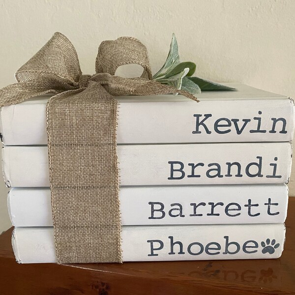 Personalized Name Decor // Vintage Custom Book Decor // Personalized ...