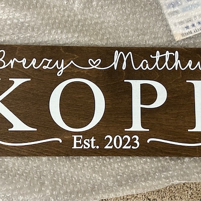 3D Custom Wooden Sign Personalized Wedding Gift Wedding Present 3D Last ...