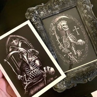 Tattooed Zombie Pinup Hotrod Lowbrow Art Print by Marcus - Etsy Canada