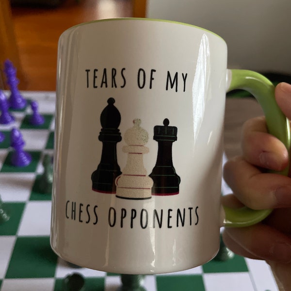 Chess Lovers, Chess Player Gift, Tears of My Chess Opponents Mug, Chess ...