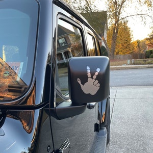 Set of 2 Hand Wave Peace Wave Decal for Jeep Side Mirrors - Etsy