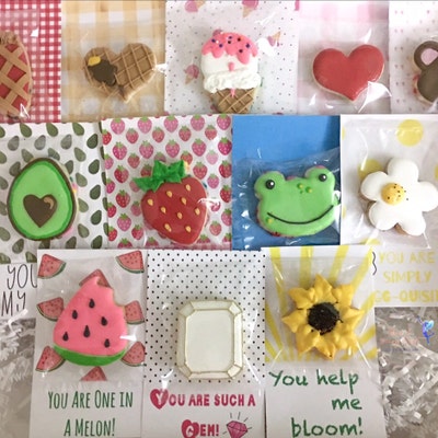 Printable Mini Cookie Card 3.5 X 5 Happy Valentine's Day Teacher Red ...