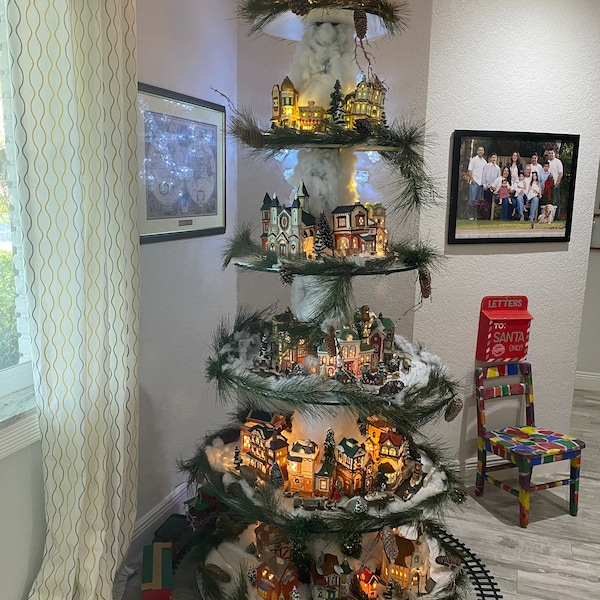 Christmas Village Tree Instructions Only/christmas Village Display ...