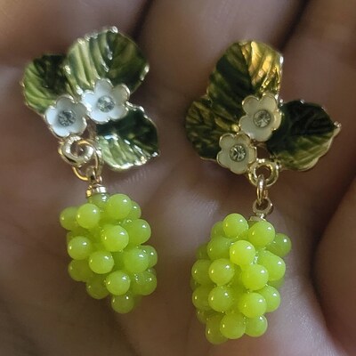 Cute Raspberry Earrings Red Berry Earrings Fruit Earrings Summer ...