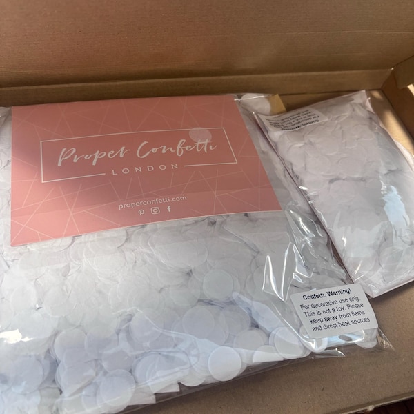 Crisp White Biodegradable Confetti - Party Confetti Perfect for Classic ...