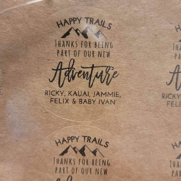 Trail Mix Labels, New Adventure Label, Woodland Baby Shower Favors ...