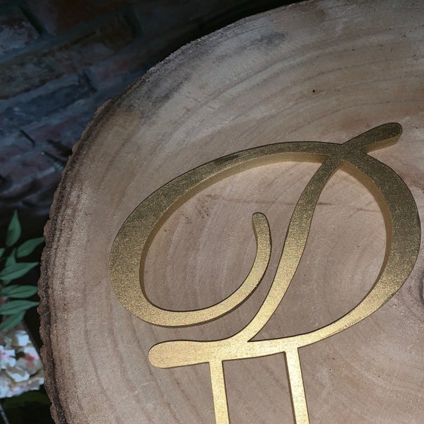 Wooden Wedding Cake Topper Letter “D”- Also Perfect for Birthday Cake ...