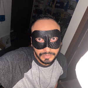 Handmade Black Leather Full Face Phantom of the Opera Mask, Fetish ...