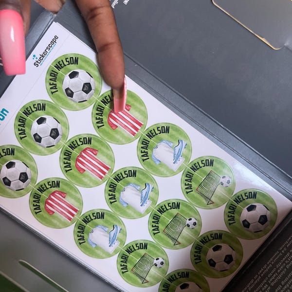 50 or 123 Stick on Name Labels, School Name Stickers, School Name Tags ...