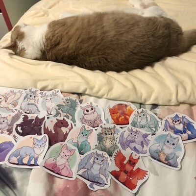 Cute Mythical Creatures Stickers And/or Prints Part 1 6x6 or 8x8 Approx ...