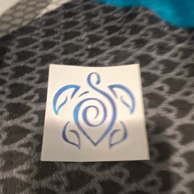 Glitter Tribal Sea Turtle Sticker, Hawaiian Ocean Beach Life Sea Turtle ...