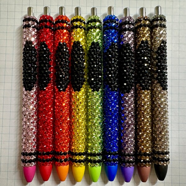 Neon RAINBOW Custom Rhinestone Pen - Etsy