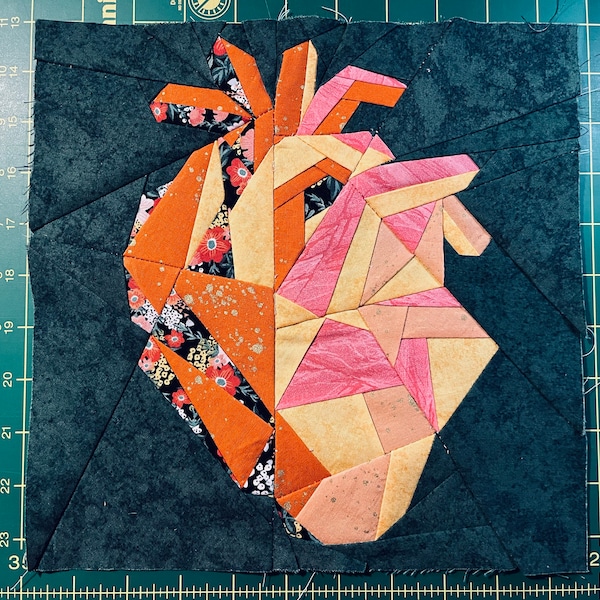 Heart Foundation Paper Piecing Pattern - Etsy