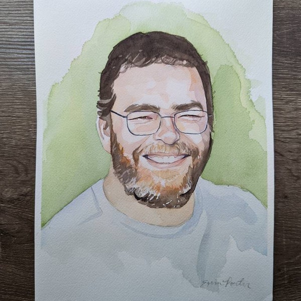 Custom Watercolor Portrait, Hand Painted From Photo | Gift Idea ...