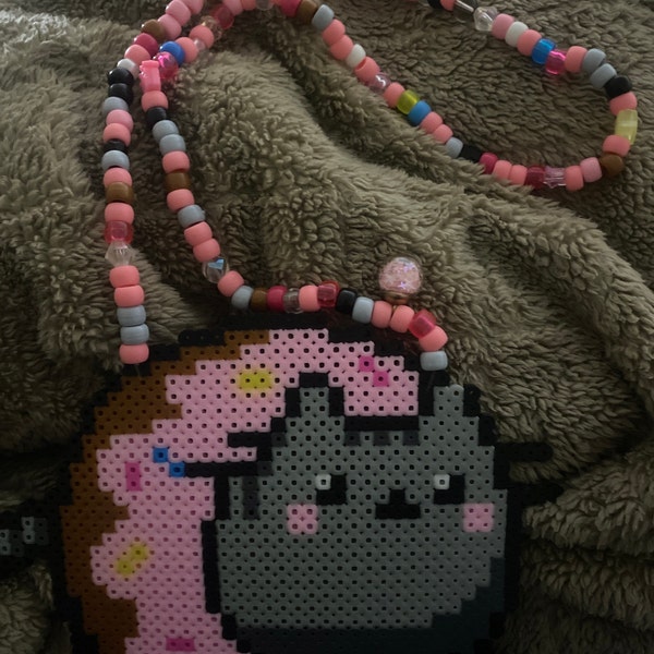 Moth Skull Kandi Perler Neclace - Etsy