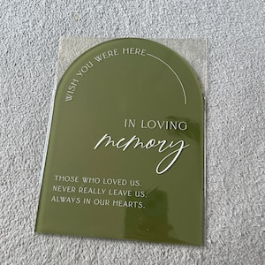 In Loving Memory Table Sign in Memory Wedding Sign Modern Script ...