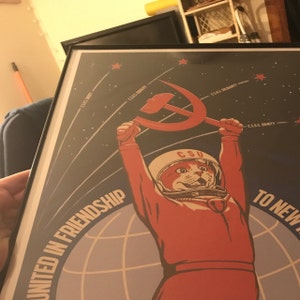Soviet Cat Poster Cat Star Union - Etsy