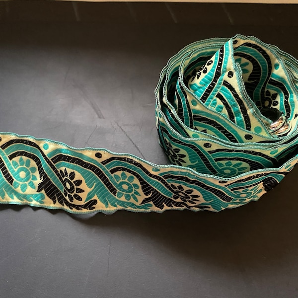 Women's Pink and Green Striped Ribbon Belt With Gold or Silver Hardware ...