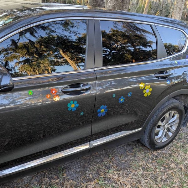 Holographic Decal Set of 14/ Flower Decal Holographic Car Sticker ...