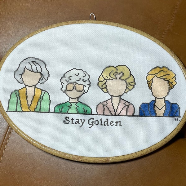 Golden Girls Cross Stitch Pattern: Sophia, Blanche, Dorothy, Rose ...