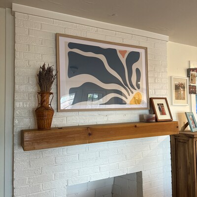 Horizontal Abstract Wall Art, Green Minimalist Abstract Print ...