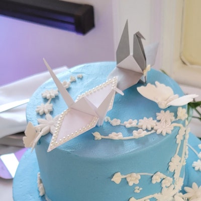 Wedding Cake Toppers, Origami Cake Toppers, Small Bride & Groom ...