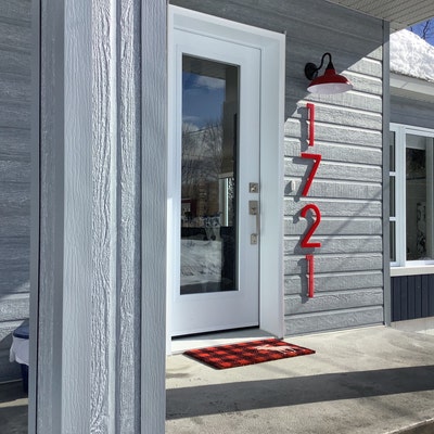 12 Inch Modern House Numbers Contemporary Minimalist Address Sign Large ...