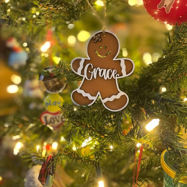 Custom 3D Gingerbread/snowflake Stocking Tags/gift Tags - 4” Christmas ...