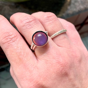 Mood Ring, Mood Stone Rings, Silver Rings, Mood Ring Set, Boho Stacking ...