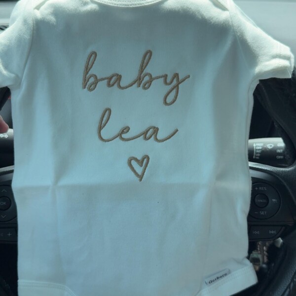 Embroidered First Grandbaby EST Year Bodysuit, Grandparents Pregnancy ...