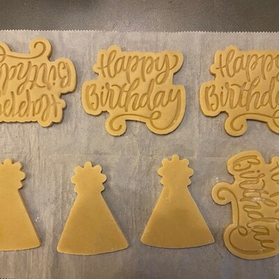 Happy Birthday Cookie Cutter Stamp Stencil SHARP EDGES FAST Shipping ...
