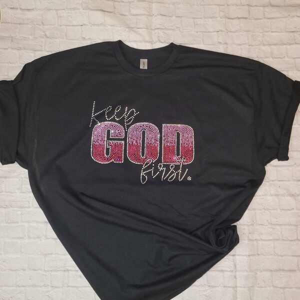 Keep God First | Digital Rhinestone Template | Ss10 Hotfix Rhinestones ...