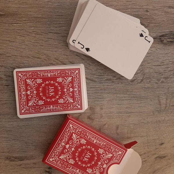 Personalized Guest Book Playing Cards: 28 Colors for Wedding - Etsy