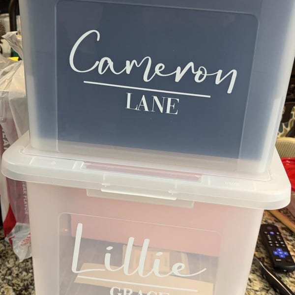 FULLY ASSEMBLED- Kids File Box , Milestone Tote , Memory Box ...