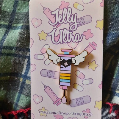 Sweet Syringe Enamel Pin L Rainbow Injection Magical Girl - Etsy