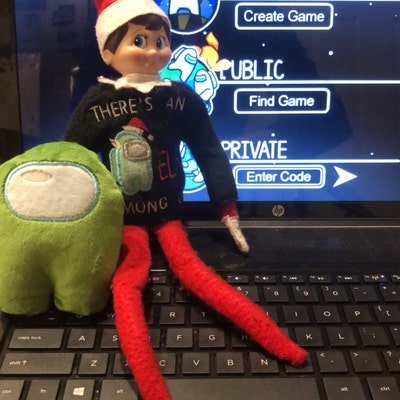 Suspicious Crewmate Astronaut Embroidered Elf Sweaters, Clothes - Etsy