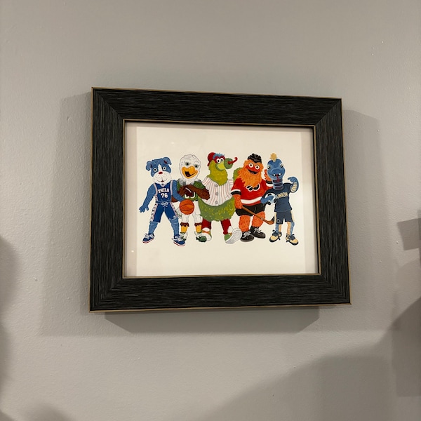 Five Philly Mascots Print (phanatic, Gritty, Swoop, Franklin, Phang) - Etsy